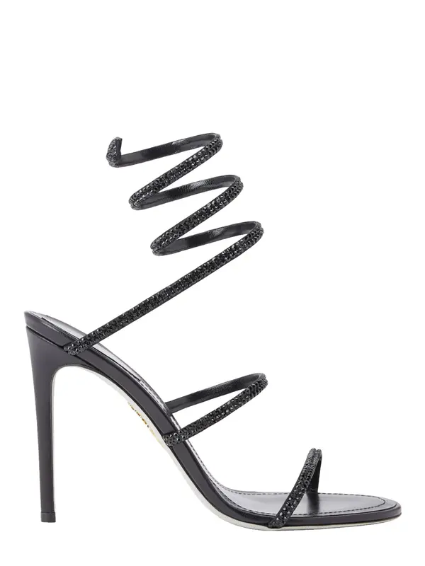 Rene Caovilla 105mm Cleo Sandals - Black