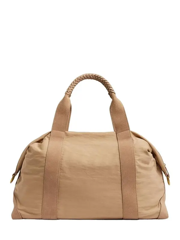 REISS Phoebe Braided-handle Soft Weekend Bag - Blush