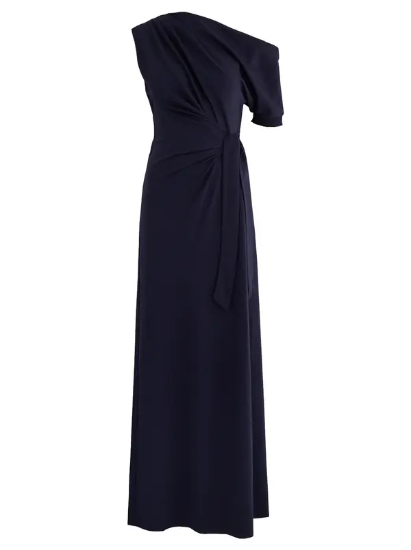 Diane Von Furstenberg Avi Wrap-effect Maxi Dress - Dark Navy