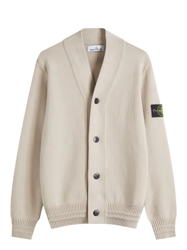 Stone Island Winter Cotton Cardigan - Plaster
