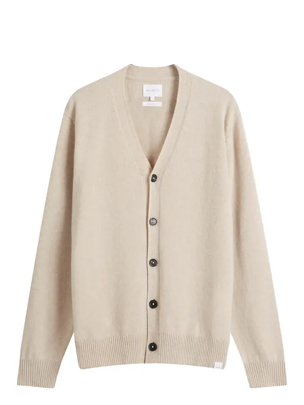Norse Projects Standard Lambswool Knit Cardigan - Oatmeal