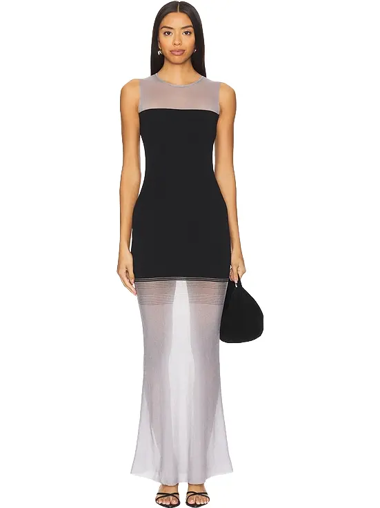 KARINA GRIMALDI Renata Knit Maxi Dress - Black