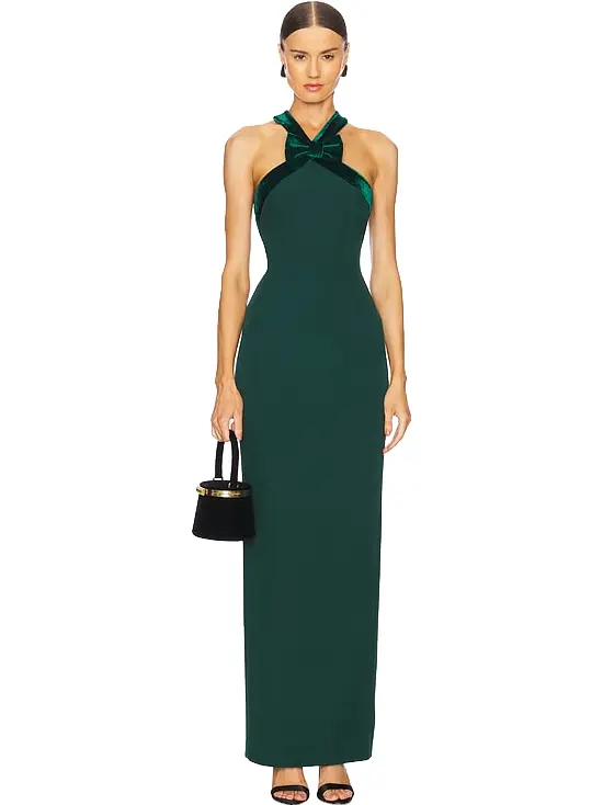 SAU LEE Eloise Gown - Evergreen