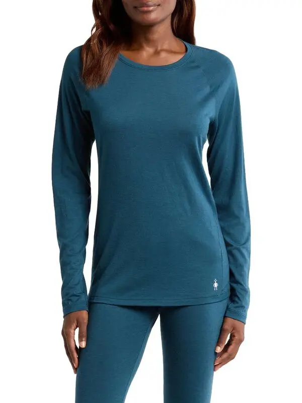 Smartwool Classic All-season Merino Wool Blend Base Layer Long Sleeve Top - Twilight Blue