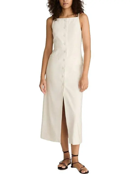 Rebecca Taylor Structured Button-front Midi Dress - Milk