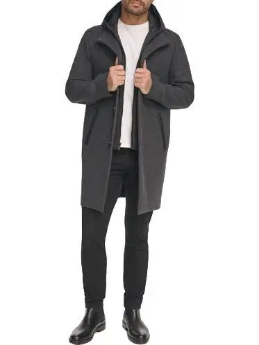 KENNETH COLE Wool Car Coat - Charcoal