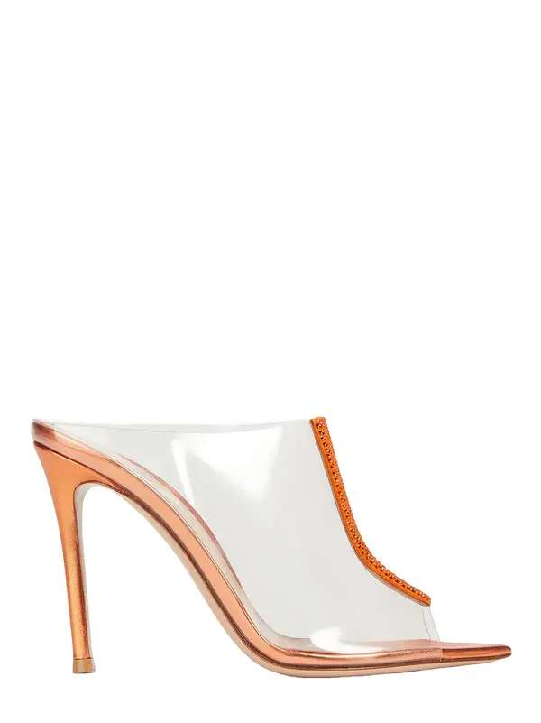 GIANVITO ROSSI Sigma Crystal-embellished Mules - Orange