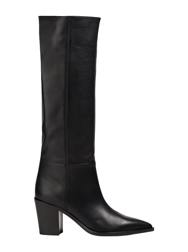 GIANVITO ROSSI Daenarys Leather Knee Boots - Black