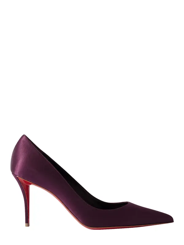 CHRISTIAN LOUBOUTIN Apostropha 80 Satin Pumps - Purple
