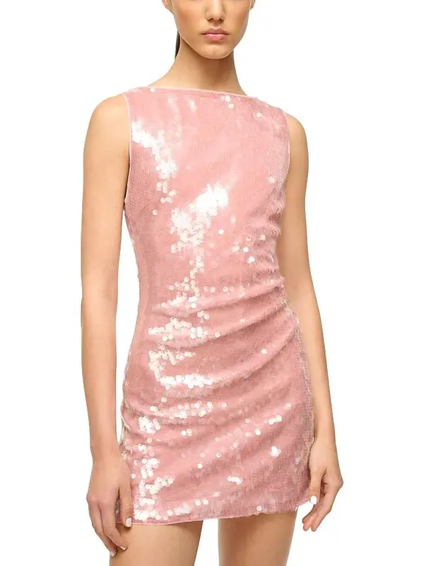 Staud Eton Sequined Mini Dress - Sienna