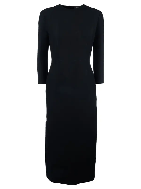 Fabiana Filippi Long-sleeved Midi Dress - Black