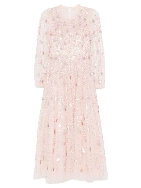 NEEDLE & THREAD Shooting Stars Long-sleeved Gown - Pink