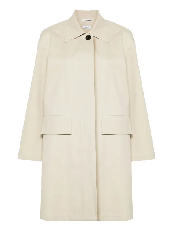 Thom Browne Cotton Trench Coat - Neutrals