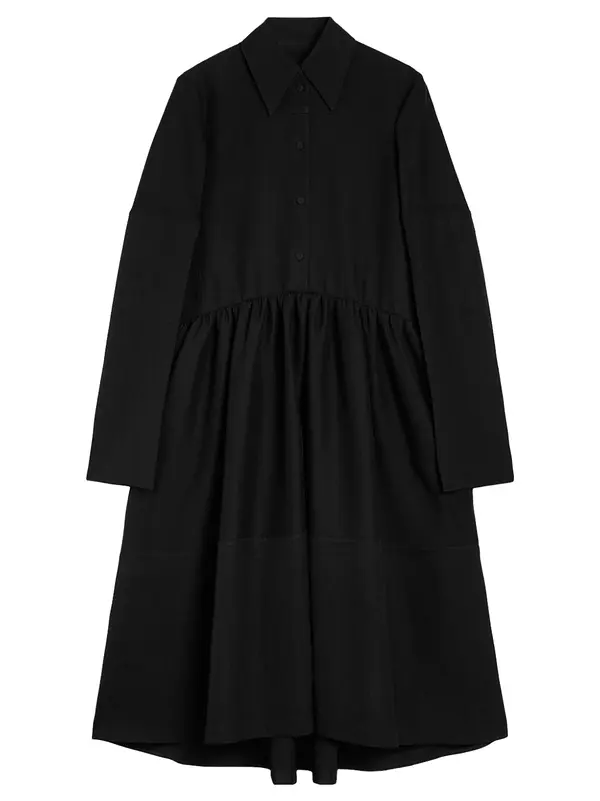 JIL SANDER Shirt Midi Dress - Black
