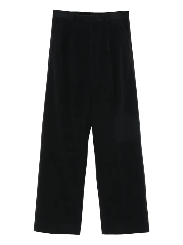 Auralee Wool Flannel Trousers - Black