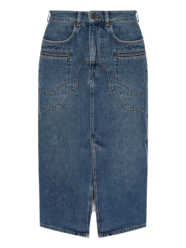 Isabel Marant Britt Denim Skirt - Blue