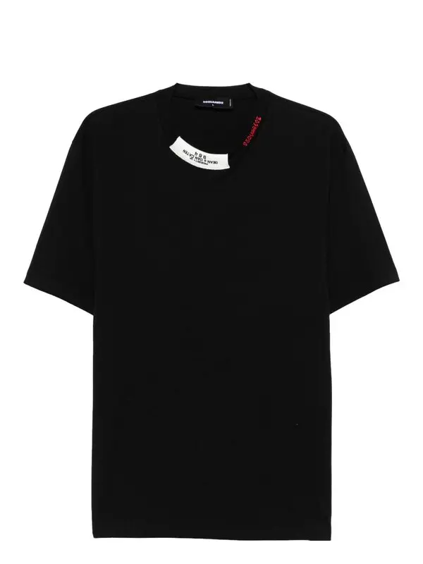 Dsquared2 Logo-embroidered T-shirt - Black
