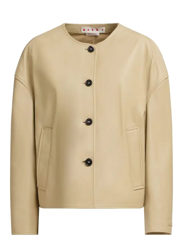 Marni Leather Jacket - Neutrals