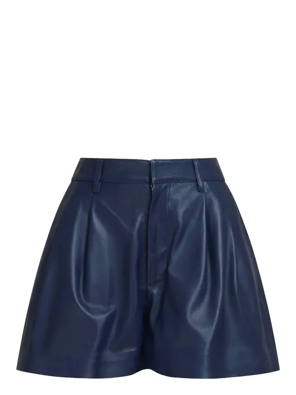Marni Leather Shorts - Blue