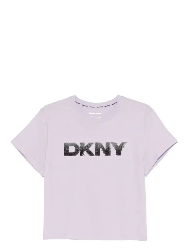 Dkny Rhinestone-embellished T-shirt - Purple