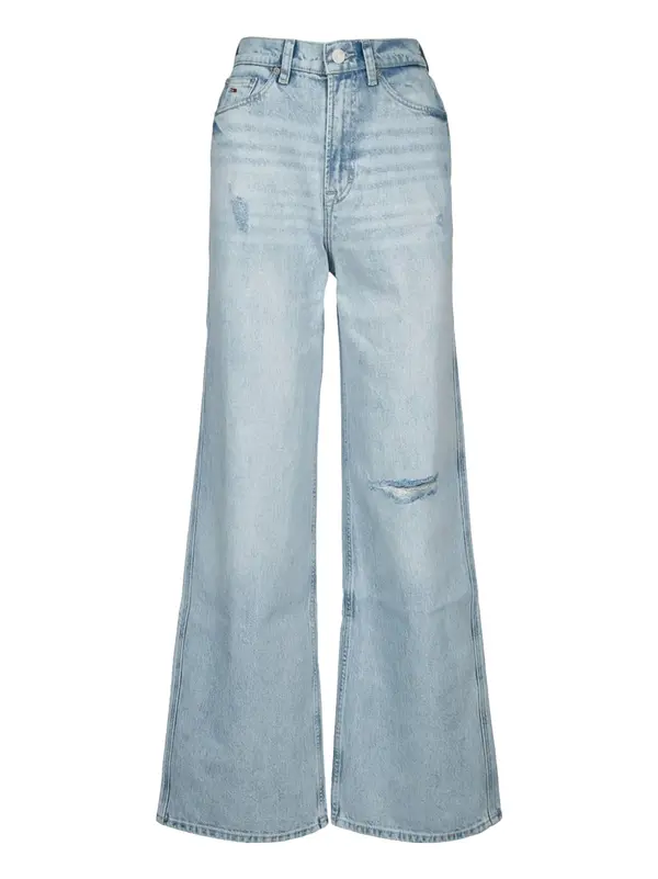 Tommy Hilfiger Distressed Wide-leg Jeans - Blue