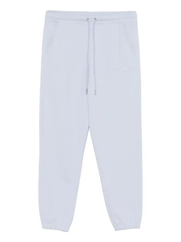 Dkny Embroidered-logo Track Pants - Blue