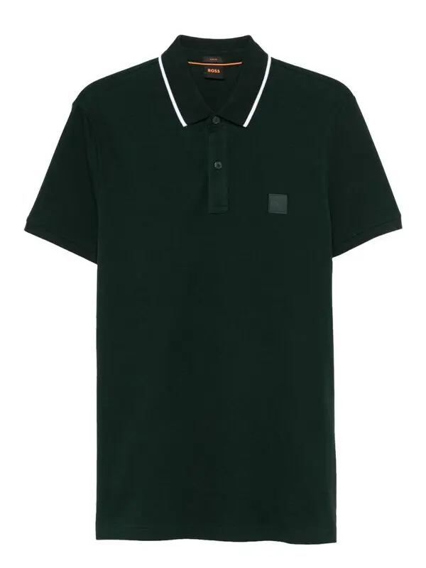 BOSS Logo-patch Polo Shirt - Green
