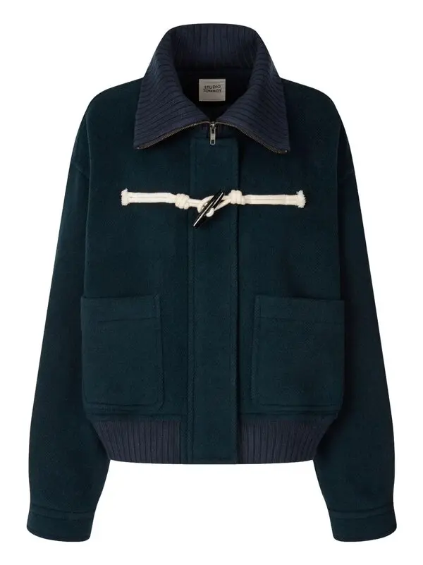 STUDIO TOMBOY Herringbone-pattern Jacket - Green