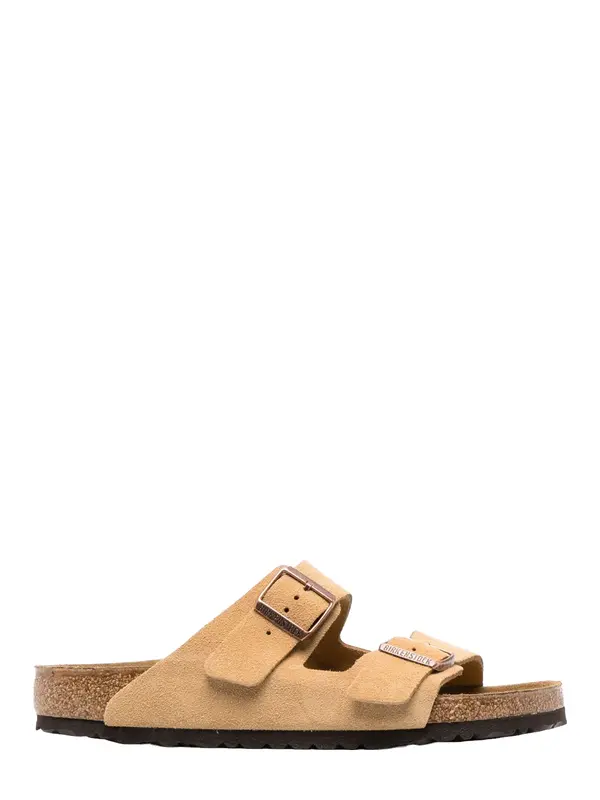 BIRKENSTOCK Arizona Suede Leather Sandals - Neutrals