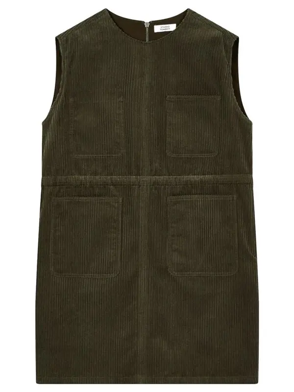 STUDIO TOMBOY Corduroy Sleeveless Dress - Green