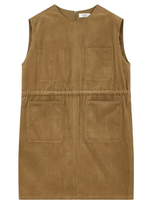 STUDIO TOMBOY Corduroy Sleeveless Dress - Brown