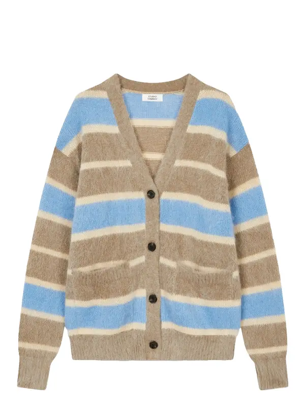 STUDIO TOMBOY Striped Cardigan - Neutrals