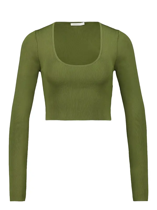 Zimmermann Wylie Knitted Top - Green