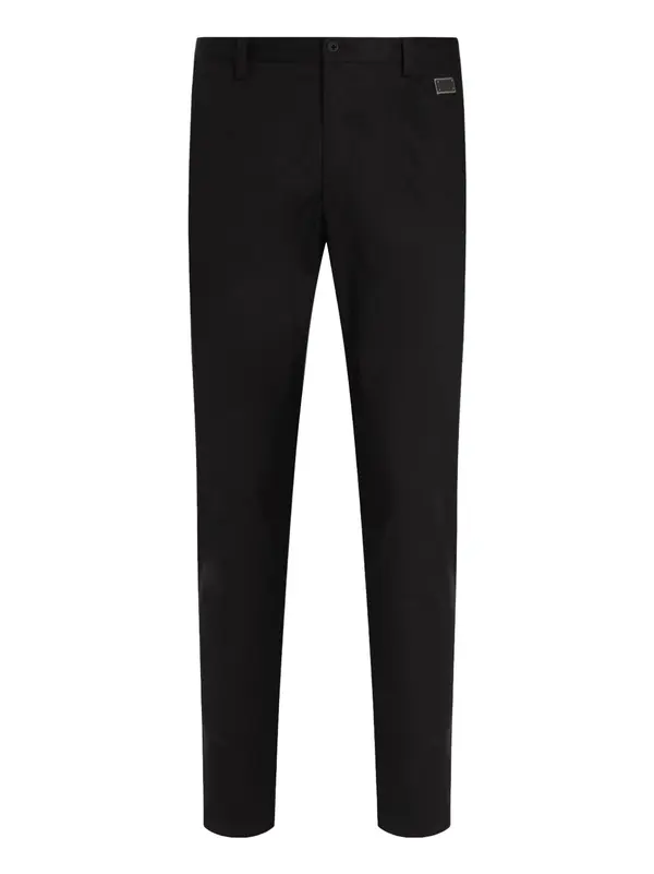 Dolce & Gabbana Mid-rise Slim-fit Trousers - Black