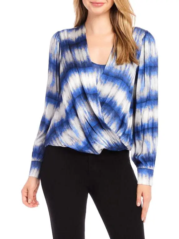 Karen Kane Tie-dye Drape Top - Print