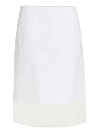 Sportmax Cotton And Silk Midi Skirt - White