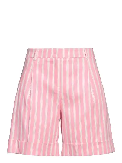Seductive Striped High-waisted Shorts - Pink