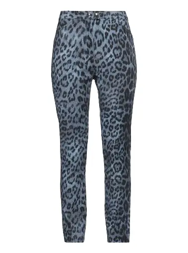 Seductive Leopard-print Skinny Jeans - Blue