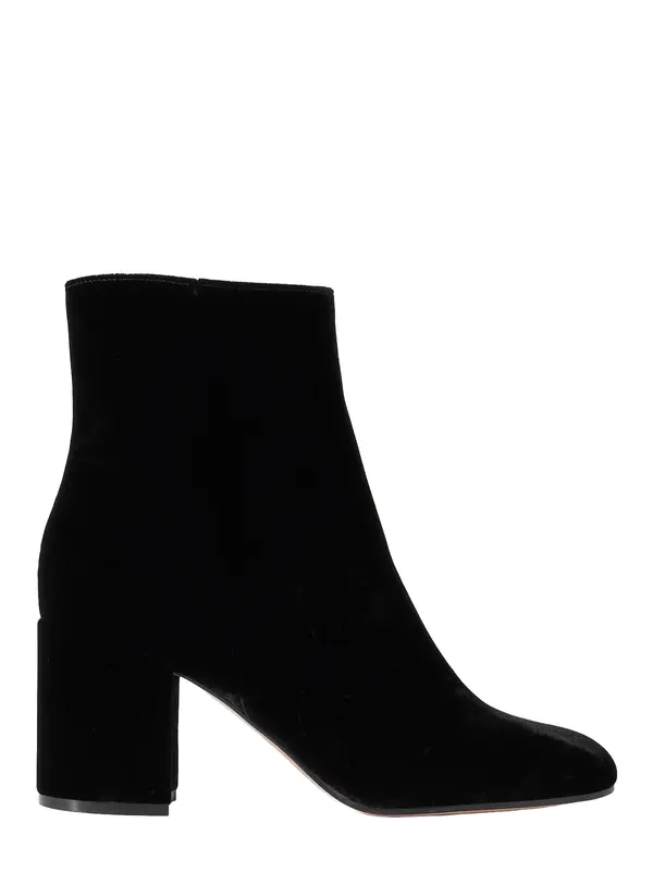 GIANVITO ROSSI Joelle 70 Velvet Ankle Boots - Black