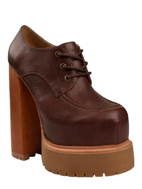 ZIGI Tina Lace-up Platform Shoe - Brown