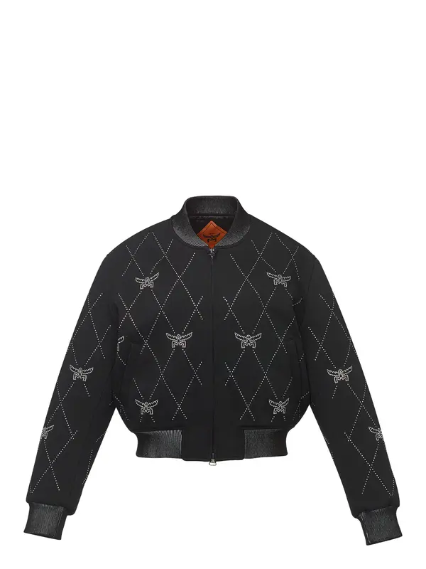 Mcm Lauretos Crystal Ponte Jacket - Black