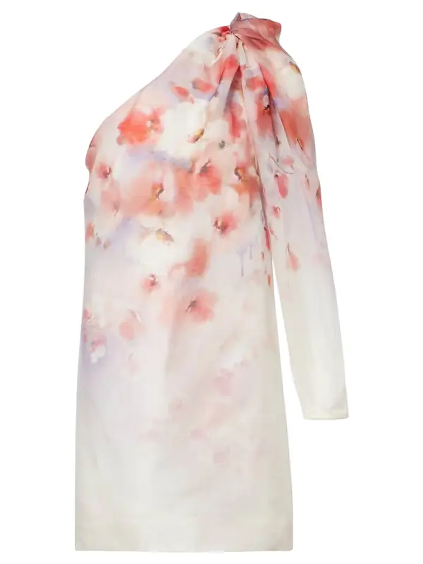 Zimmermann Scarlet Floral Linen And Silk Minidress - Multicoloured
