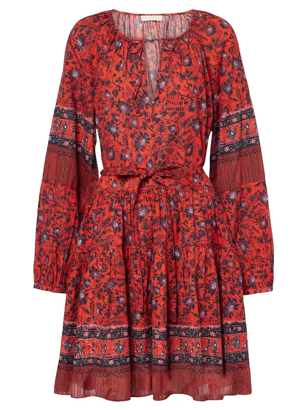 Ulla Johnson Abri Floral Mini Dress - Red