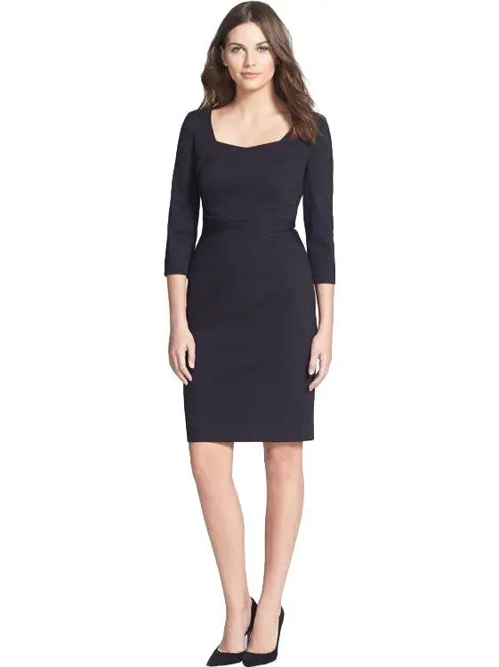 CLASSIQUES ENTIER® Seam Detail Ponte Dress - Black