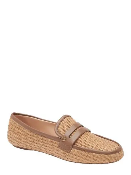 GIANVITO ROSSI Marbella Raffia Loafers - Cuoio Cuoio