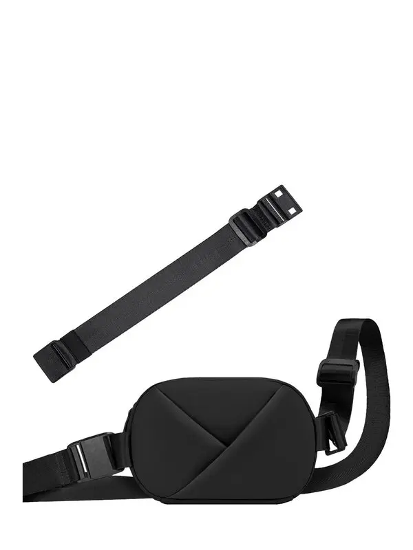 LUX AND NYX Origami Sling Belt Bag With Extender Strap - Black