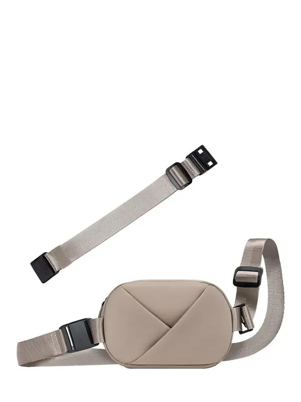LUX AND NYX Origami Sling Belt Bag With Extender Strap - Champagne Taupe