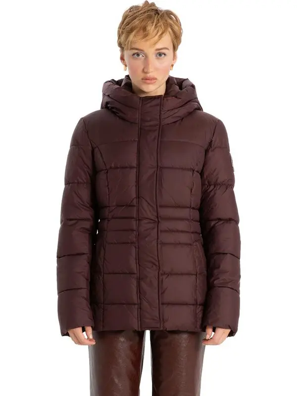 POINT ZERO Quilted Puffer Jacket - Merlot