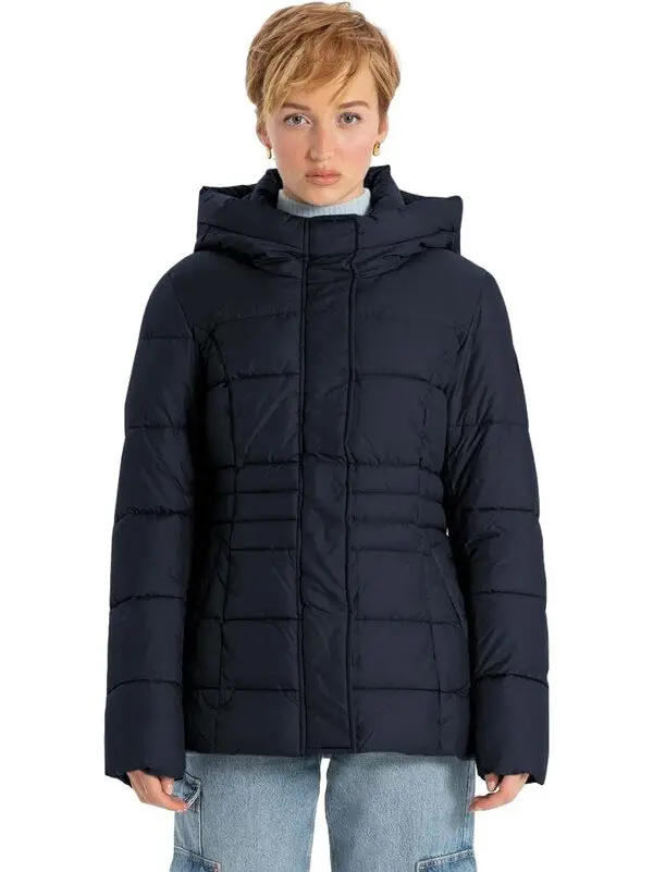 POINT ZERO Quilted Puffer Jacket - Navy