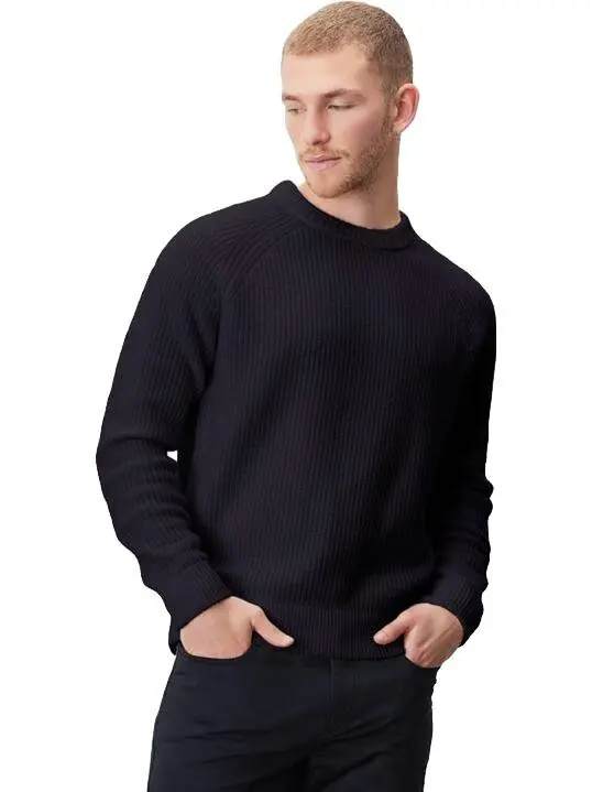 ITALIC Aidan Chunky Cashmere Crewneck Sweater - Navy
